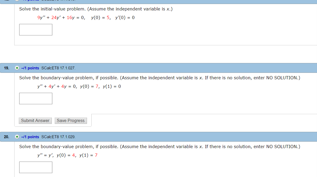 Solve the initial-value problem. (Assume the | Chegg.com