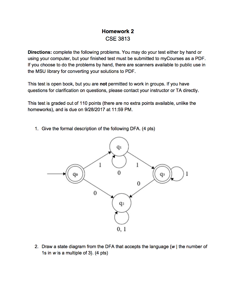 Solved Homework 2 Cse 3813 Directions Complete The