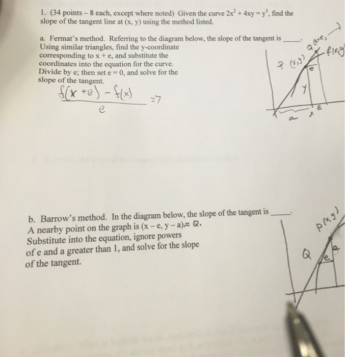 Solved Given the curve 2x^2 + 4xy = y^3, find the slope of | Chegg.com