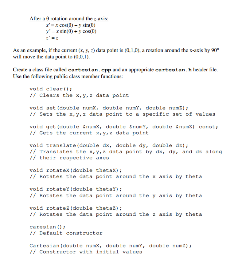 Solved Homework 14 Coordinate Transformations Create A