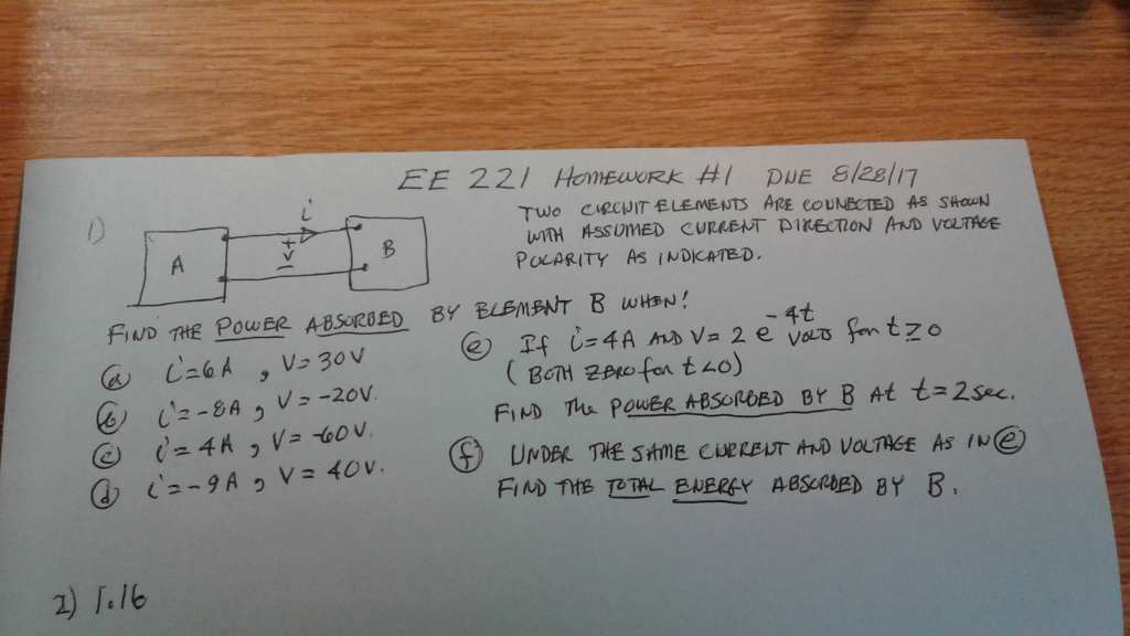Solved Basic Electrical Engineering Homework:Circuit, | Chegg.com