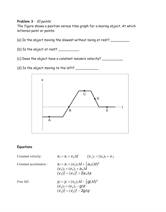 Solved Problem 2 - (15 points) For each motion diagram, | Chegg.com