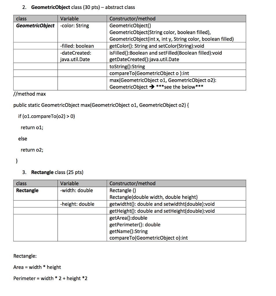 Solved This hierarchy begins with superclass Shape, which is | Chegg.com