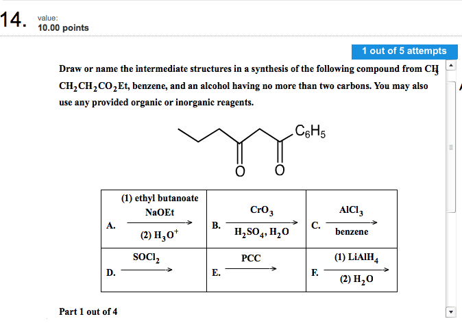 Solved Draw or name the intermediate structures in a | Chegg.com