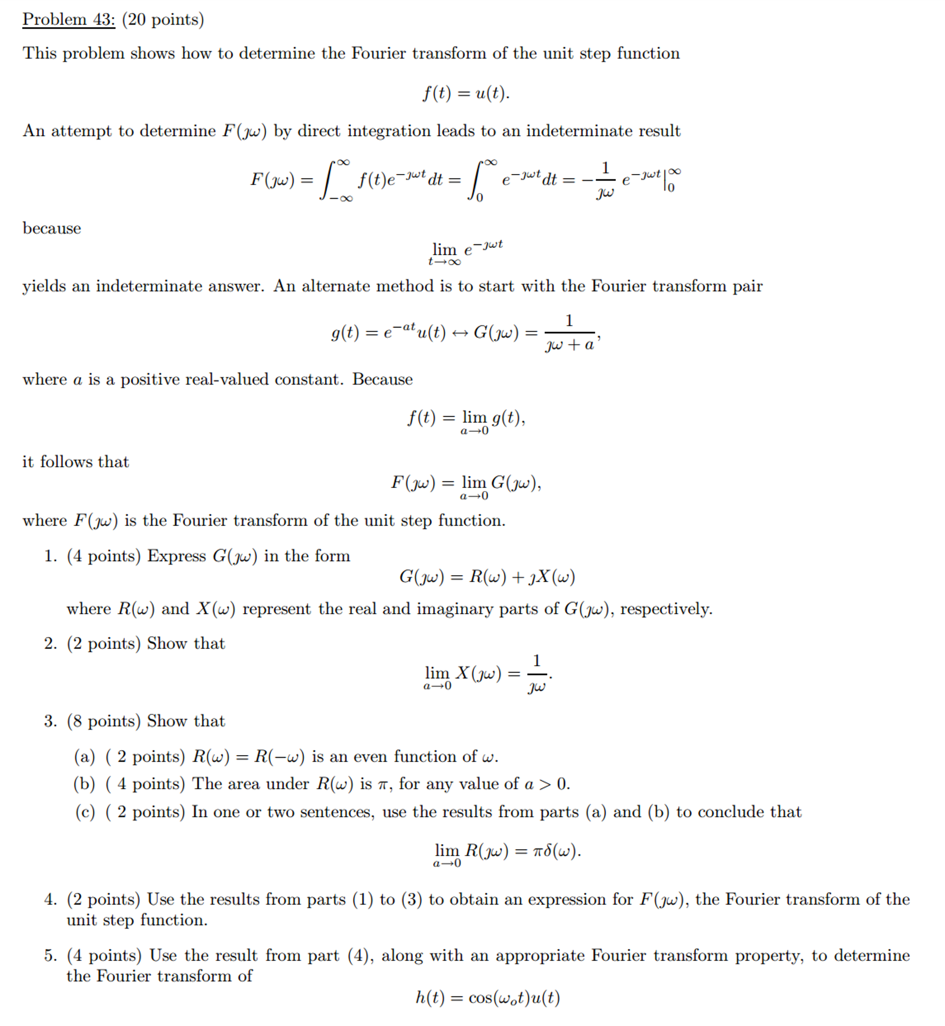 Solved How To Determine The Fourier Transform Of The Unit