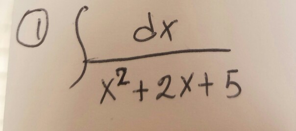Solved Integral dx/x^2 + 2x + 5 | Chegg.com