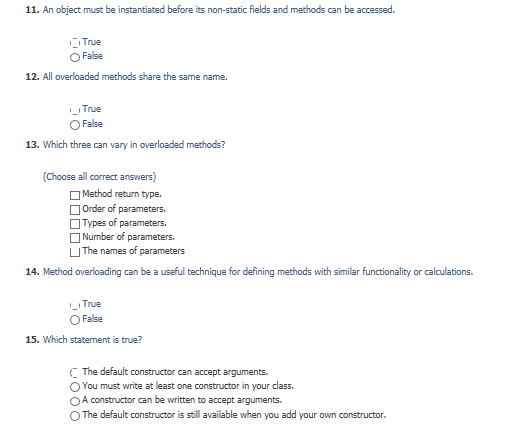 Solved 1. Which two are access modifiers? (Choose all | Chegg.com