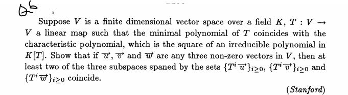 Solved Suppose V is a finite dimensional vector space over a | Chegg.com