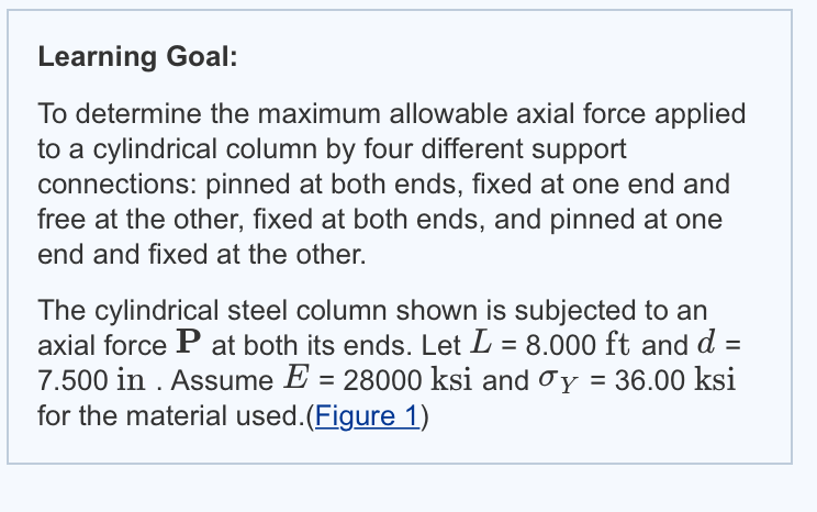 Solved Learning Goal To Determine The Maximum Allowable