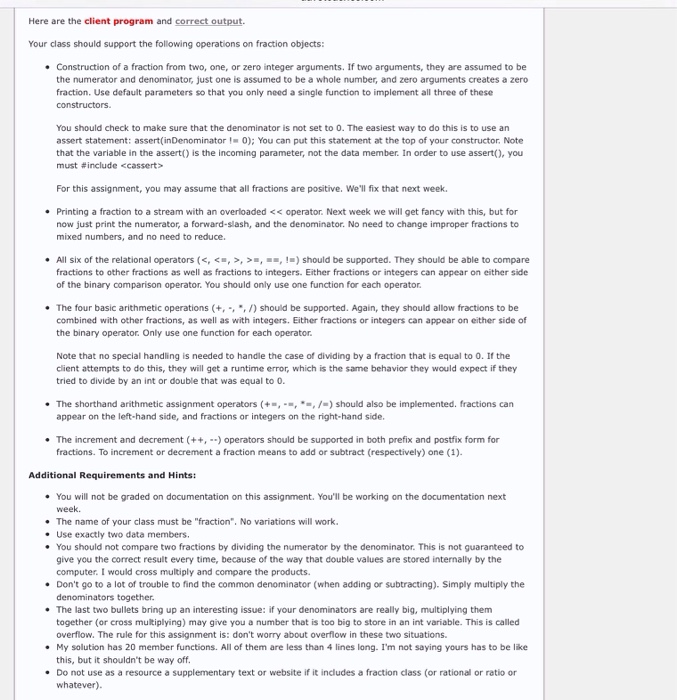 Solved Client Program: | Chegg.com