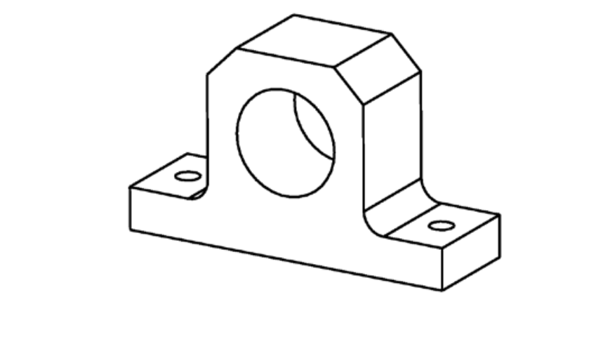 Solved Make a complete, detailed drawing of the bracket as | Chegg.com
