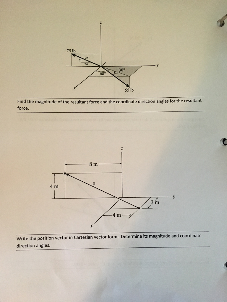 Solved 75 lb 60 55 lb Find the magnitude of the resultant | Chegg.com
