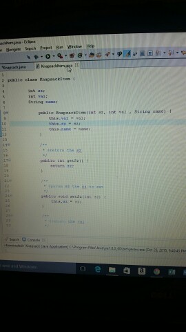 Solved Project 5 for solving a 0-1 Knapsack | Chegg.com