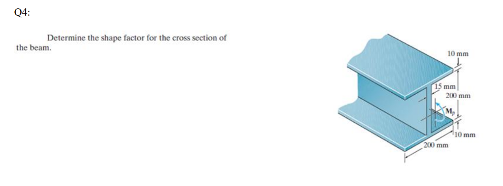 Solved Q4: Determine the shape factor for the cross section | Chegg.com