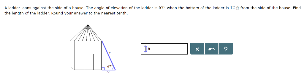 Solved A ladder leans against the side of a house. The angle | Chegg.com