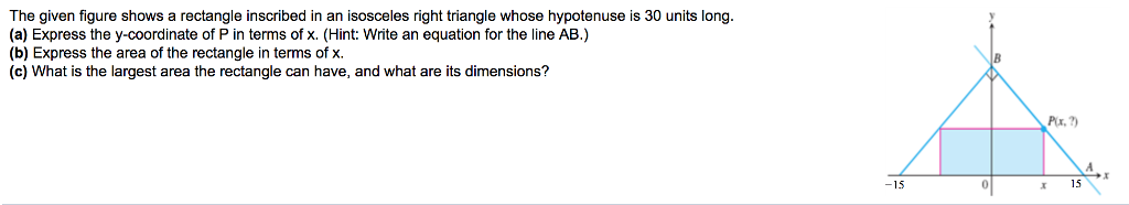 Solved The given figure shows a rectangle inscribed in an | Chegg.com