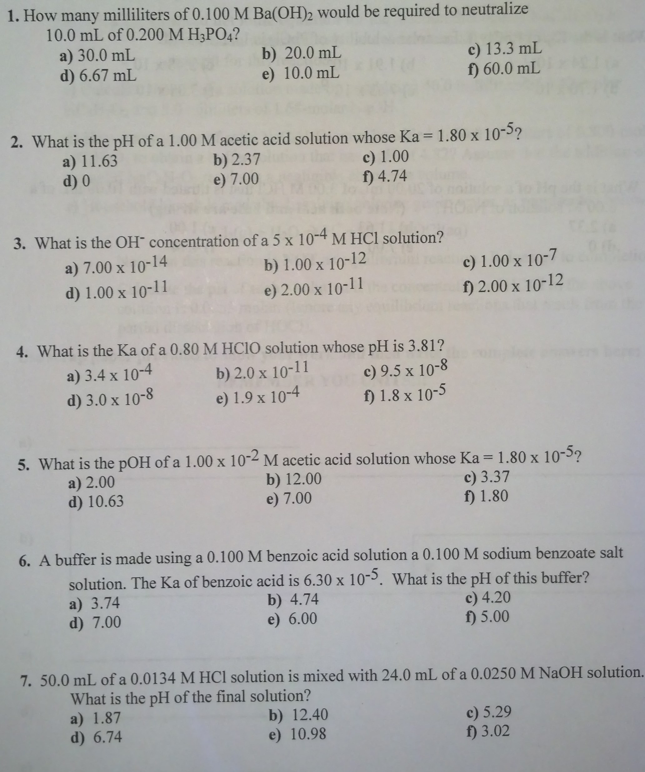 Solved How many milliliters of 0.100 M Ba(OH)2 would be | Chegg.com