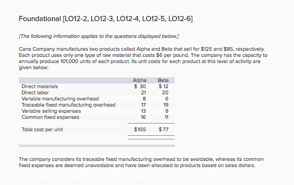 Solved Foundational L012-2, L012-3, LO12-4, LO 12-5, L012-6] | Chegg.com
