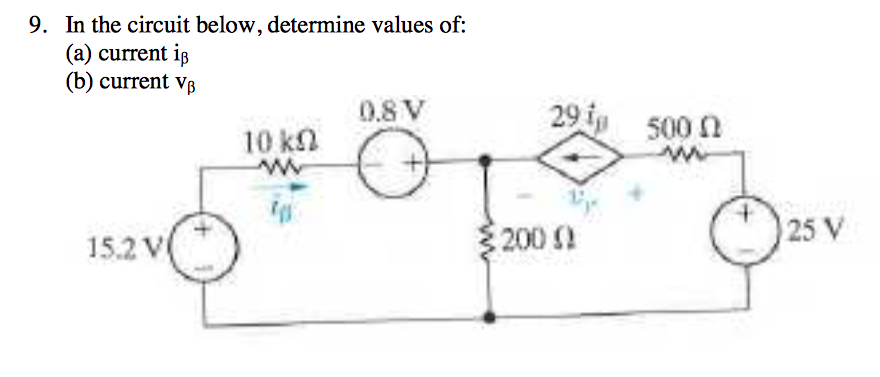 Solved In the circuit below, determine values of: (a) | Chegg.com