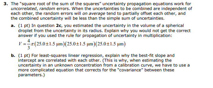Solved The " squareroot of the sum of the squares" | Chegg.com