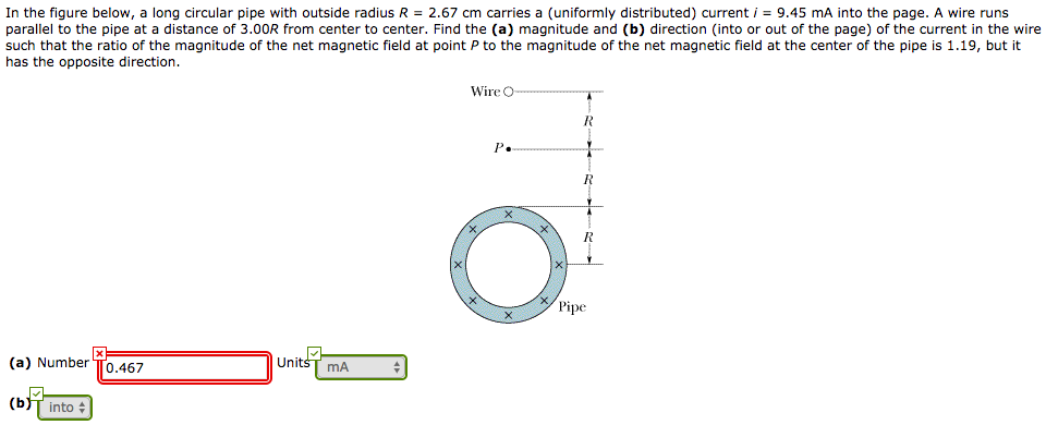 Solved In the figure below, a long circular pipe with | Chegg.com