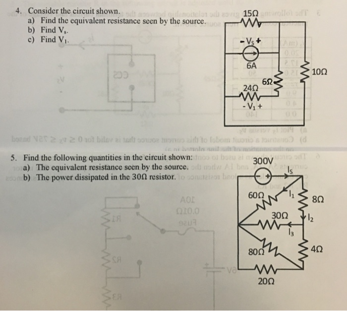 Solved Consider the circuit shown. Find the equivalent | Chegg.com