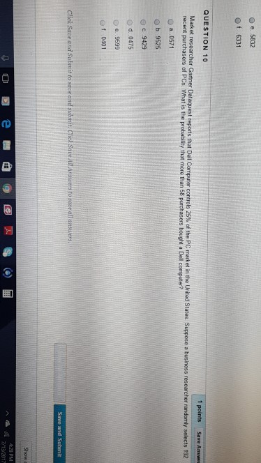 Solved Market researcher Gartner Dataquest reports that Dell | Chegg.com