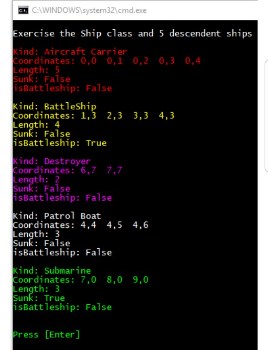 Solved Our Battleship game needs several different kinds of | Chegg.com