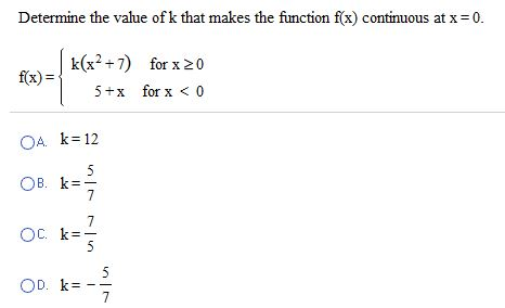 Solved Determine the value of K that makes the function f(X) | Chegg.com