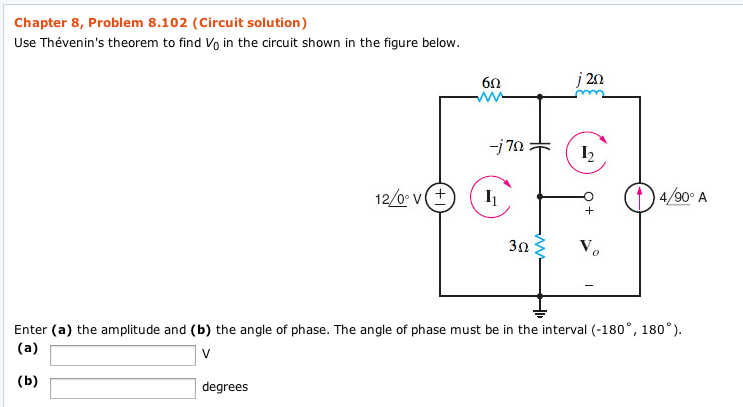 Solved Use Thevenin's theorem to find Vo in the circuit | Chegg.com