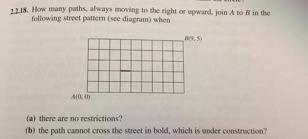 Solved How many paths, always moving to the right or upward, | Chegg.com