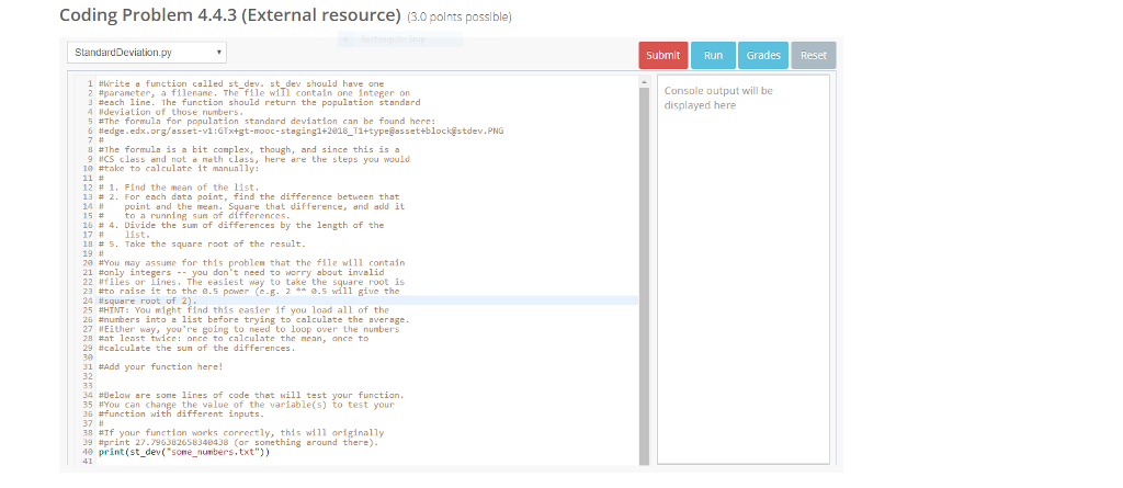 Solved Coding Problem 443 External Resource 30 Polnts 
