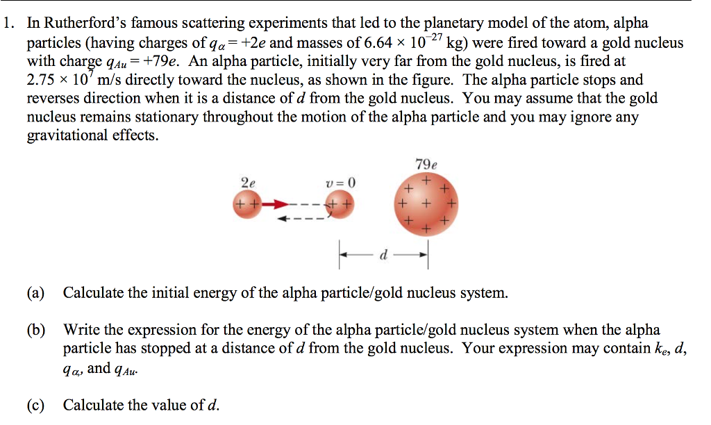 Solved In Rutherford's famous scattering experiments that | Chegg.com