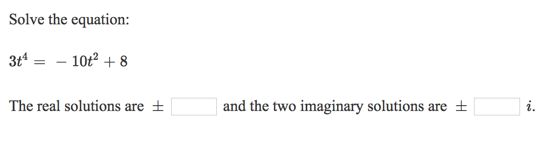Solved There are four solutions to the equation: The two | Chegg.com