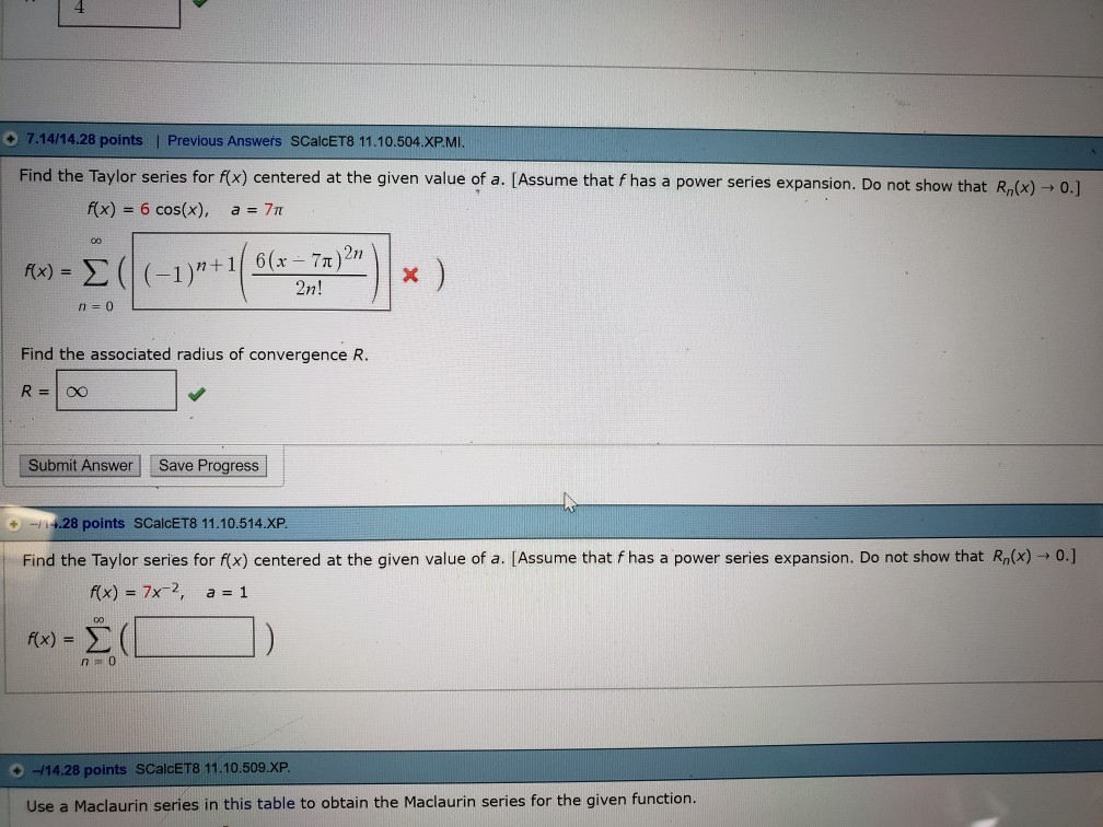 Solved 4 o7.14/14.28 points | Previous Answers SCalcET8 | Chegg.com