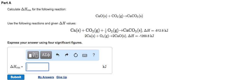 Solved Calculate delta H_r times n for the following | Chegg.com
