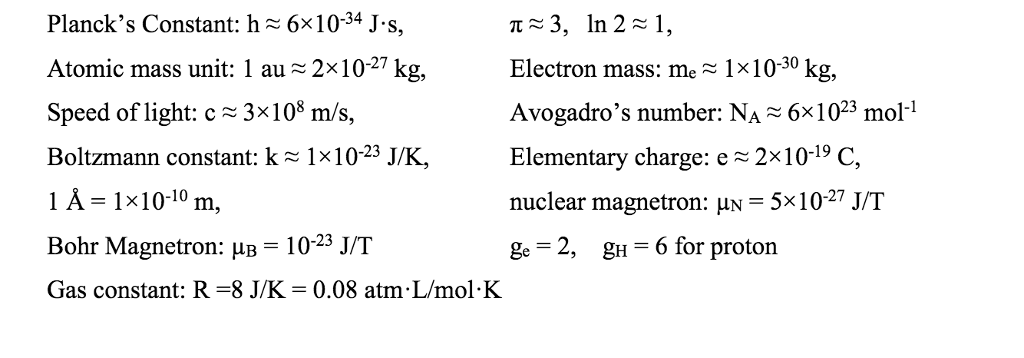 Solved Planck's Constant: h almostequalto 6 times 10^-34 J | Chegg.com