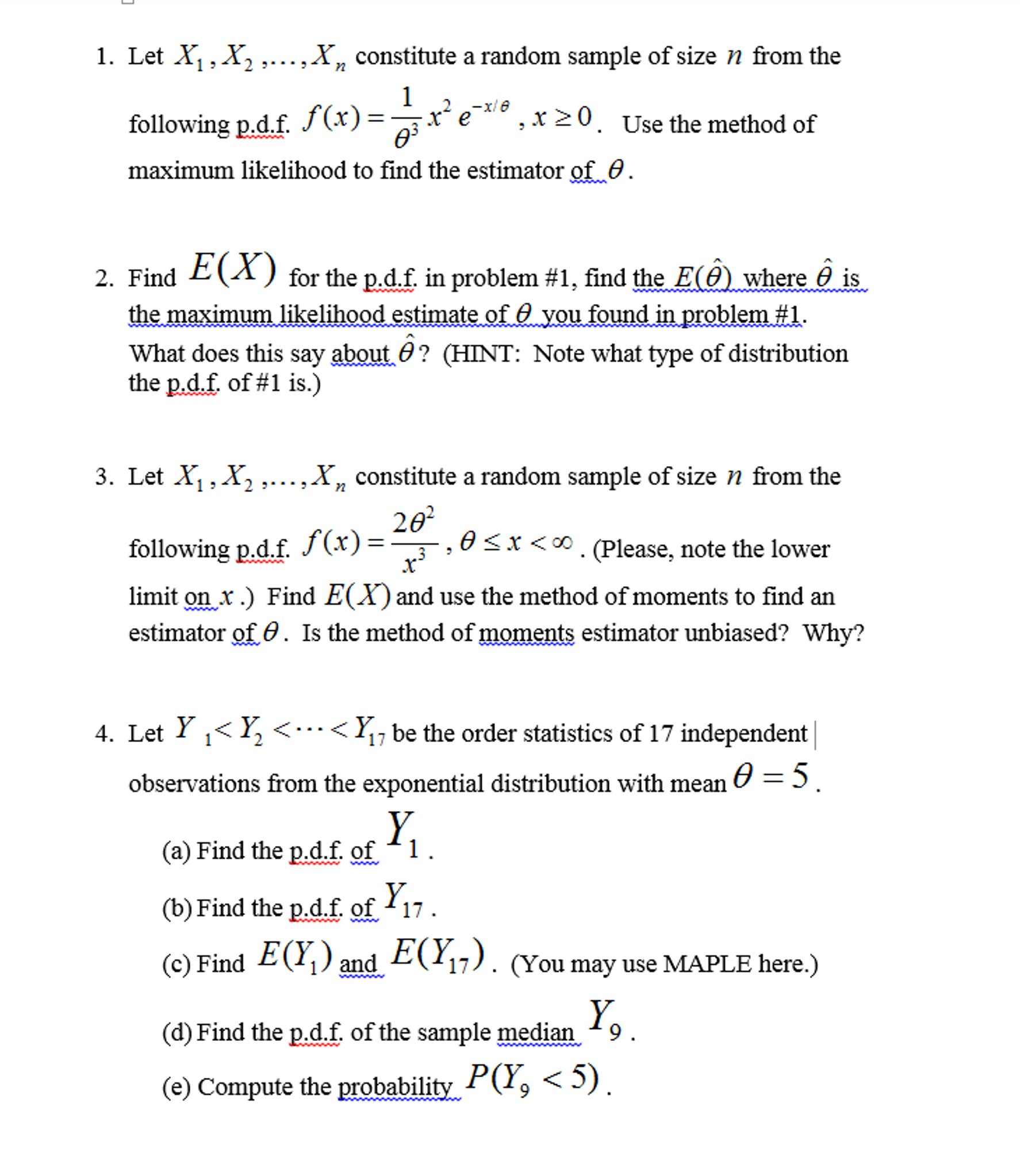 Solved Let X_1, X_2, ..., X_n constitute a random sample of | Chegg.com Solved Let X_1, X_2, ..., X_n constitute a random sample of | Chegg.com