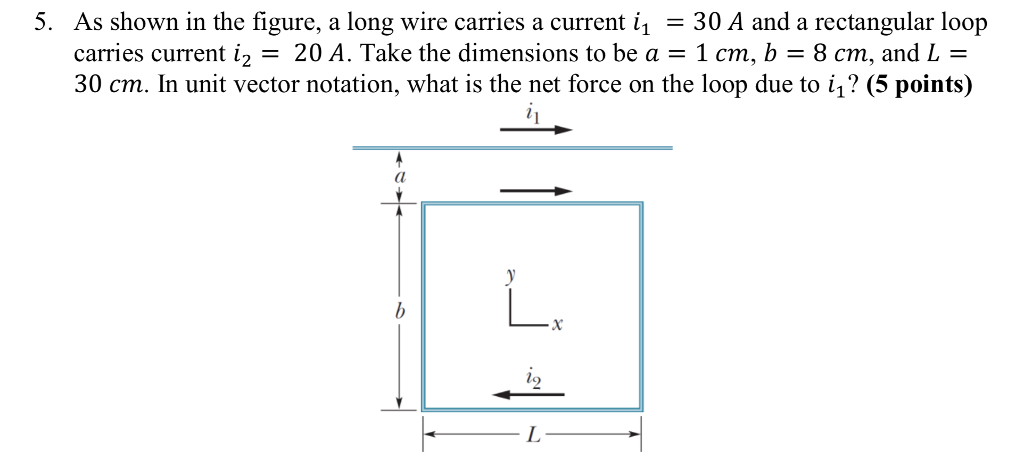 Solved 5. As shown in the figure, a long wire carries a | Chegg.com