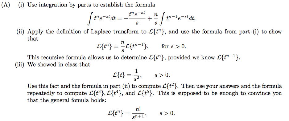 Solved Use integration by parts to establish the formula | Chegg.com