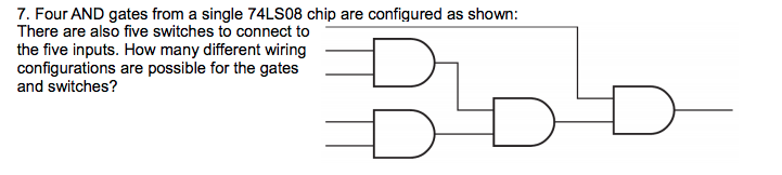 Solved 7. Four AND gates from a single 74LS08 chip are | Chegg.com