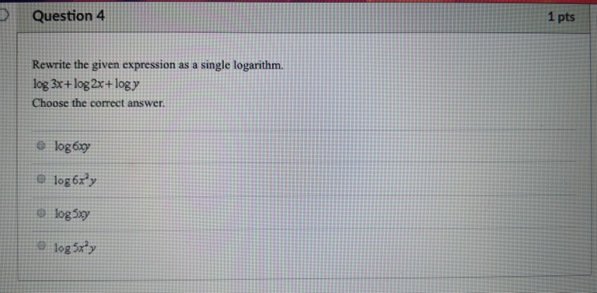 Solved D Question 4 1 pts Rewrite the given expression as a | Chegg.com
