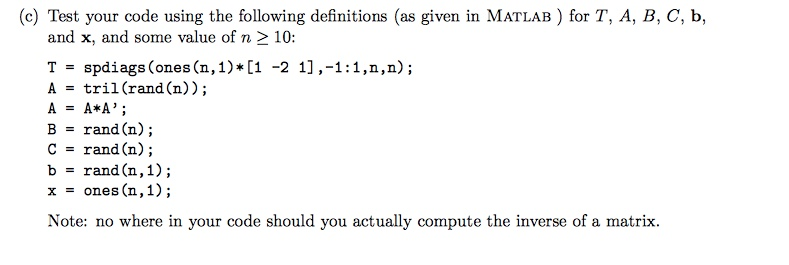 3. Let T be a (diagonally dominant) tridiagonal | Chegg.com