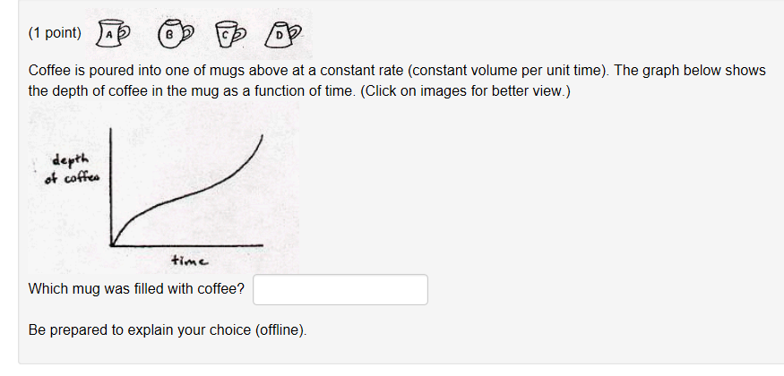 Solved Coffee is poured into one of mugs above at a constant | Chegg.com