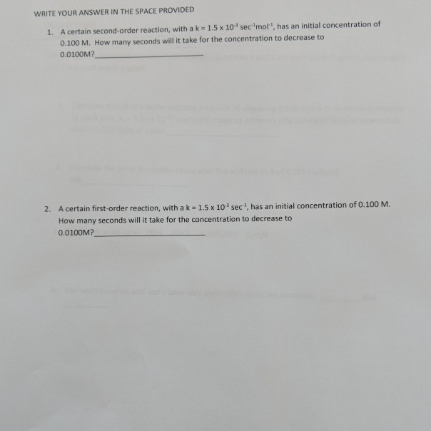 Solved WRITE YOUR ANSWER IN THE SPACE PROVIDED A certain | Chegg.com