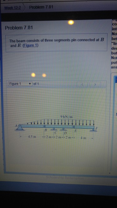 Solved Statics 7-81 just need bending moment diagram and | Chegg.com
