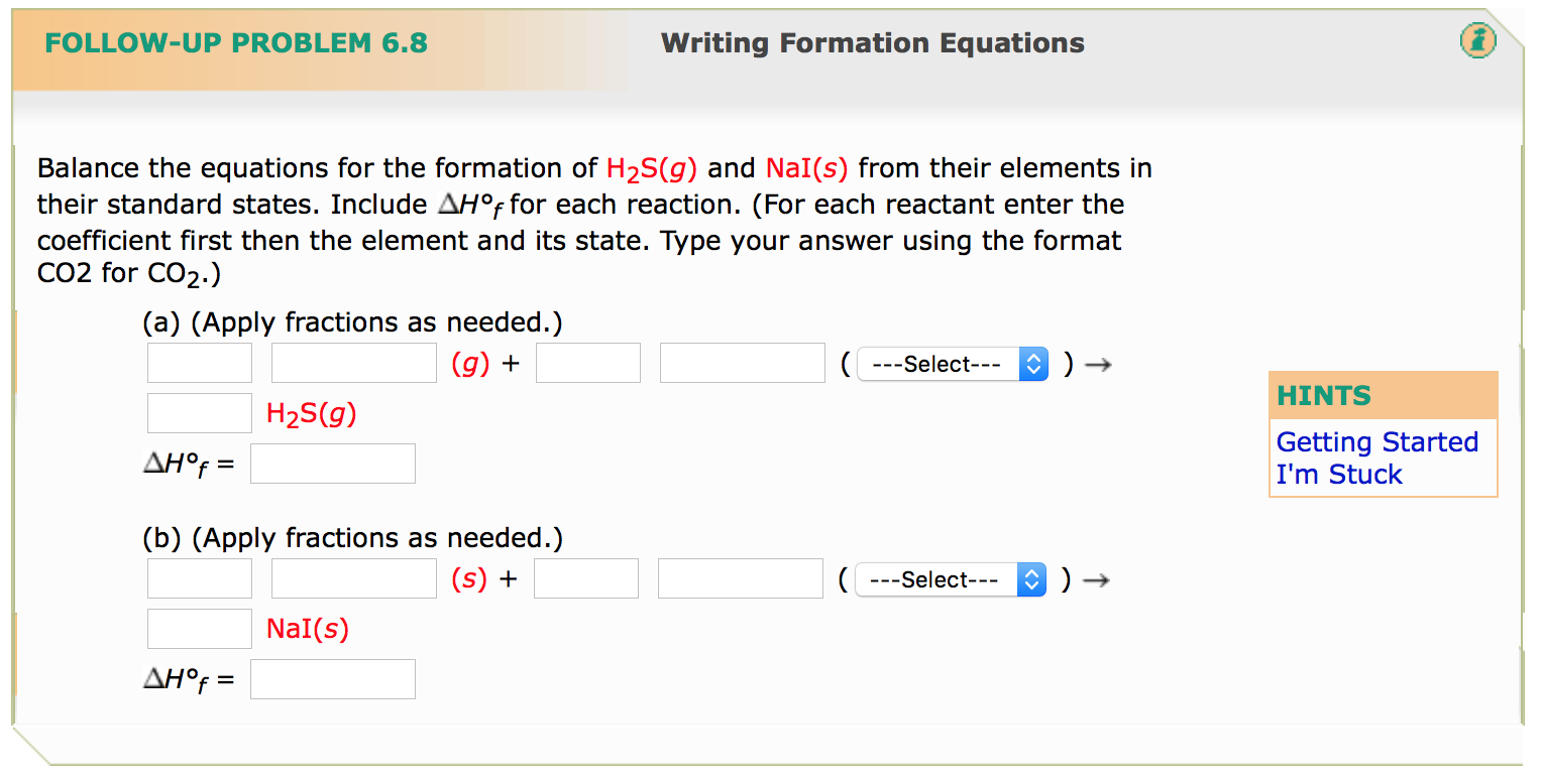 Solved Balance the equations for the formation of H_2S(g) | Chegg.com