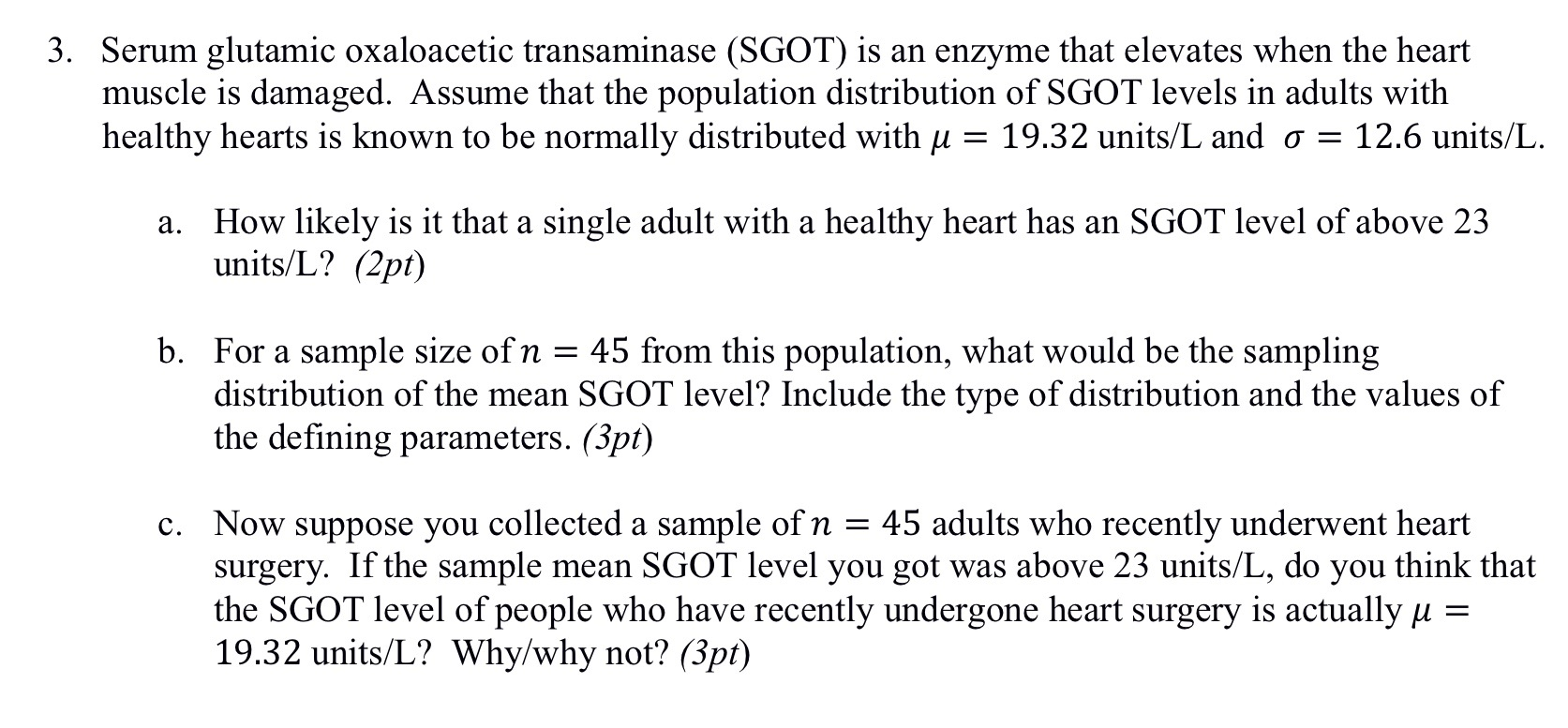Serum glutamic oxaloacetic transaminase (SGOT) is an | Chegg.com