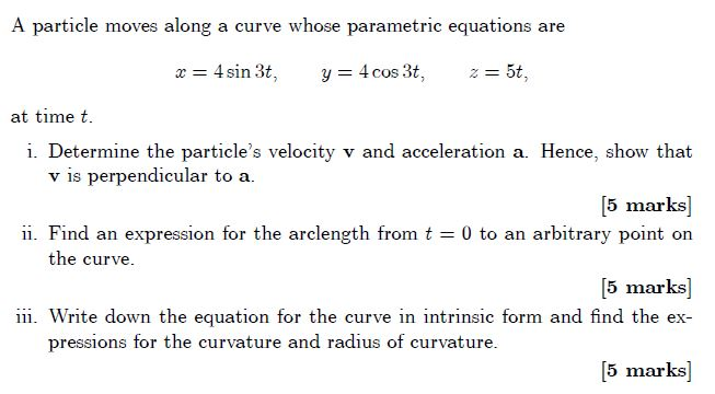 Solved A particle moves along a curve whose parametric | Chegg.com