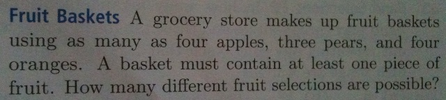 Solved Fruit Baskets A grocery store makes up fruit baskets | Chegg.com